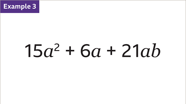 Rewrite expressions by taking out common factors - KS3 Maths - BBC Bitesize