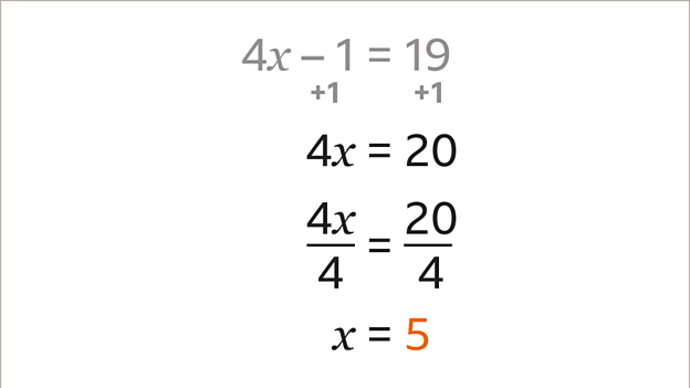 Solving equations with 𝒙 on one side - KS3 Maths - BBC Bitesize