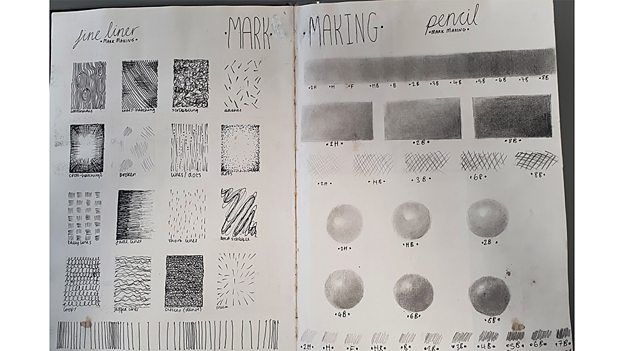 Mark making techniques - Drawing techniques - AQA - GCSE Art and Design Revision - AQA - BBC ...