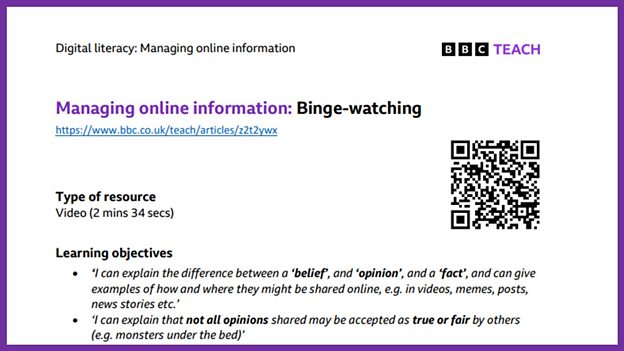 Binge watching - BBC Teach