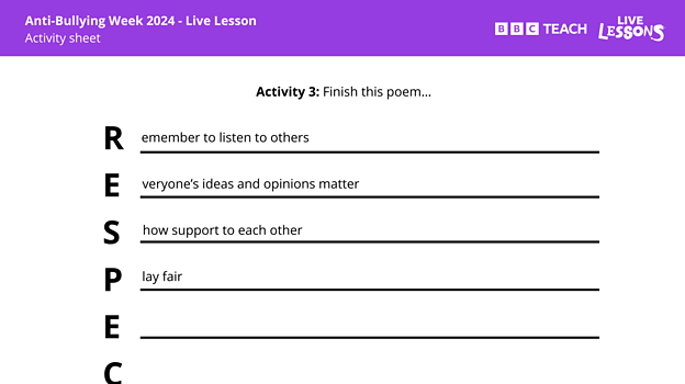 Anti-Bullying Week 2024 – Live Lesson - BBC Teach