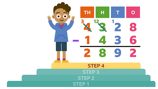 Subtract up to 4-digit numbers - Maths - Learning with BBC Bitesize
