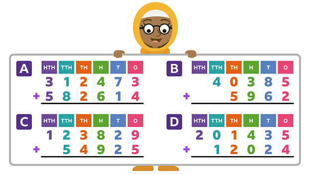 Add numbers with 4 digits or more together - KS2 Maths - Learning with ...