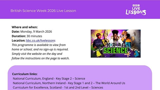 British Science Week 2026 – Live Lesson - BBC Teach