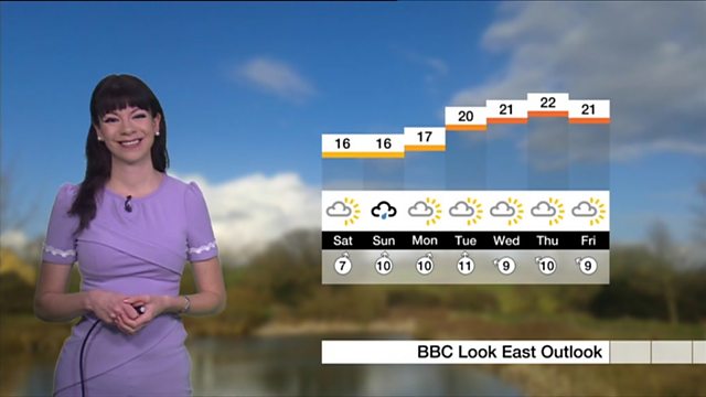 BBC One - Look East, Lunchtime News, 13/04/2018, Weather: Morning forecast