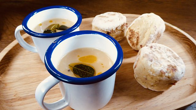 BBC - Neep and cider soup, with mini sodas