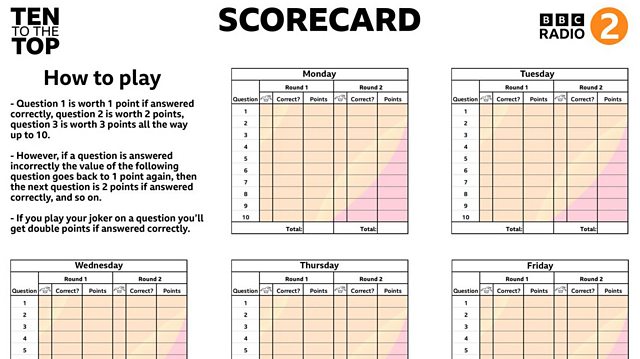 BBC Radio 2 - Vernon Kay - Ten To The Top