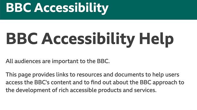 Access All Areas 2019 - BBC Accessibility Awareness Day - BBC