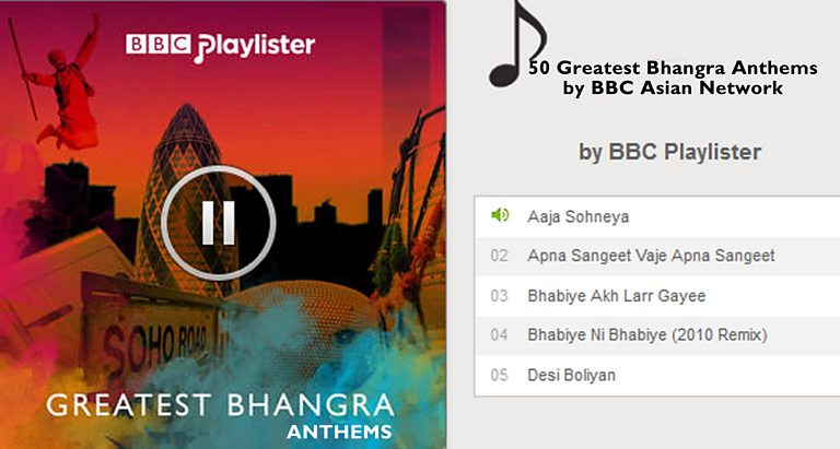 BBC Asian Network - Bhangra Britain Season - 50 Greatest Bhangra Anthems