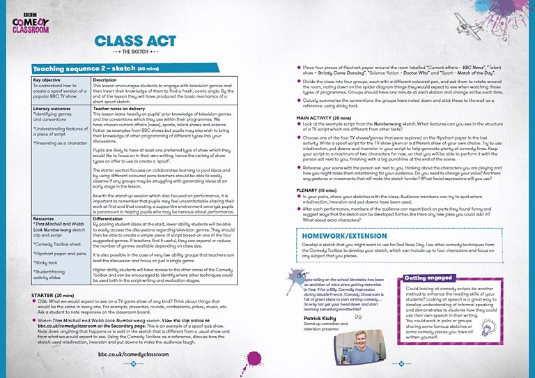 BBC - Comedy Classroom - Welcome to Comedy Classroom for secondary schools