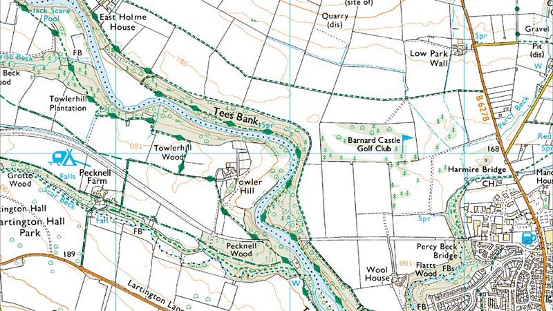 Case study - River Tees - River landforms - AQA - GCSE Geography ...