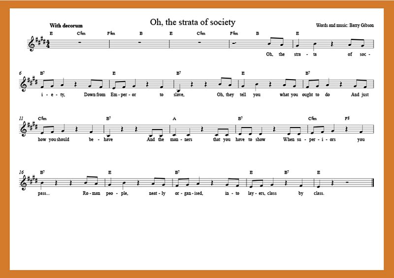 Rocking Romans! Songs. 4: Oh, the strata of society - BBC Teach