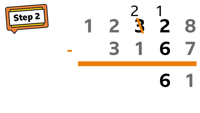 Subtract more than 4-digit numbers - Maths - Learning with BBC Bitesize