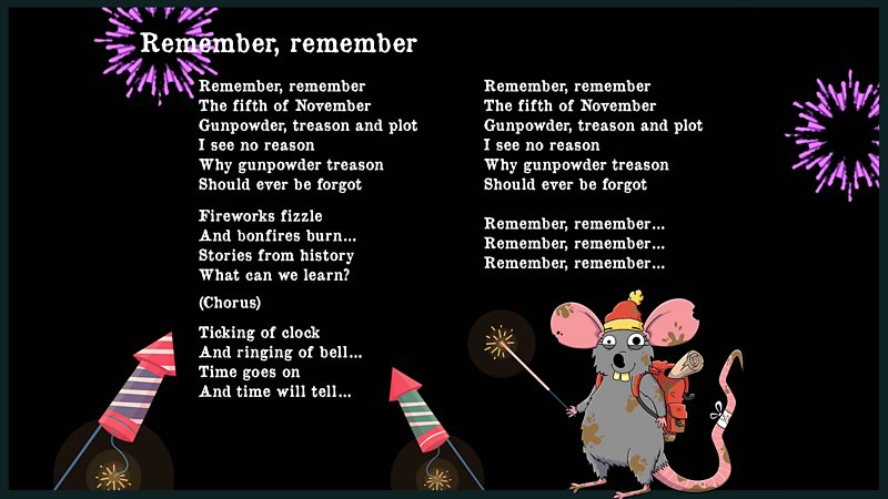 KS1 Music: Guy Fawkes and The Gunpowder Plot: 'Remember, remember ...