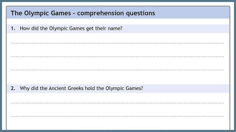 KS2 Ancient Greece: 4. The Olympic Games (but not as we know them ...