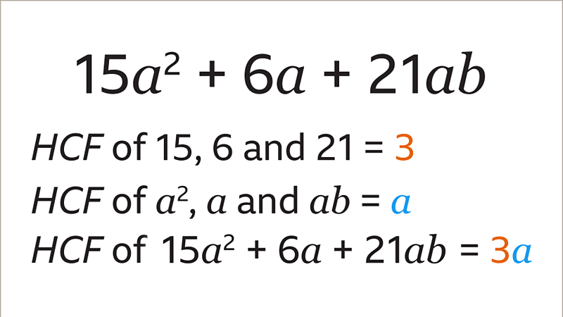 Rewrite expressions by taking out common factors - KS3 Maths - BBC Bitesize