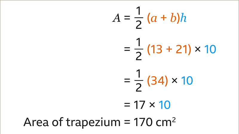 Area of trapeziums - KS3 Maths - BBC Bitesize