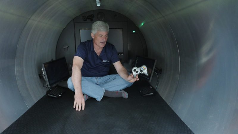 Titan sub: Cramped vessel is operated by video game controller - BBC News