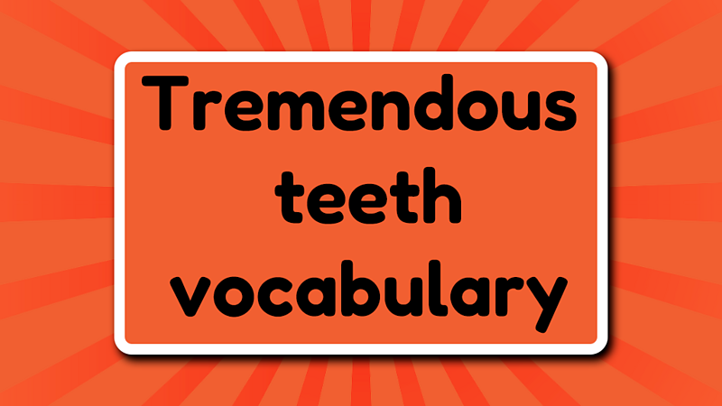 Tremendous teeth vocabulary – KS1 English curriculum - BBC Bitesize