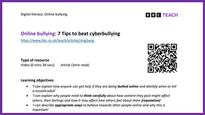 7 tips to beat cyberbullying - BBC Teach