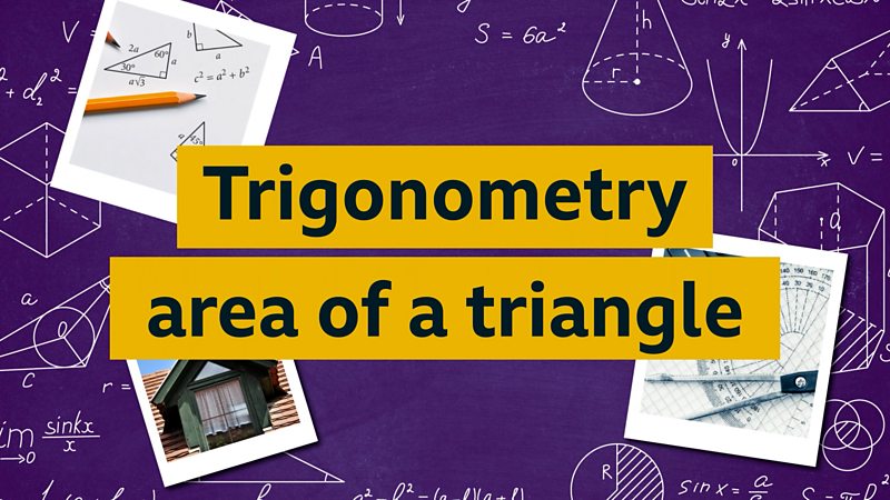 National 5 Maths questions - Calculating the area of a triangle using ...