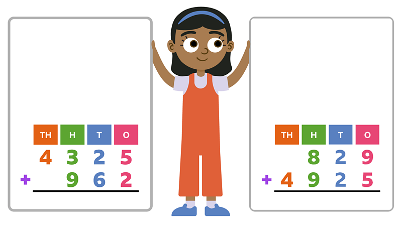 Add numbers with up to 4-digits together - Maths - Learning with BBC ...