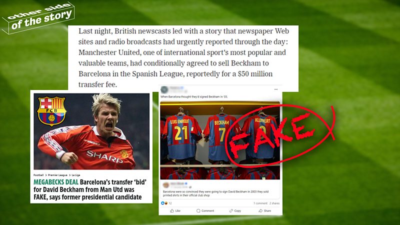 Four times football transfer rumours turned out to be fake - BBC Bitesize