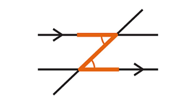 How to calculate angle in parallel lines - BBC Bitesize