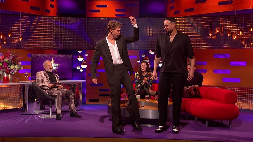 BBC One - The Graham Norton Show, Series 30, Episode 16, Austin Butler teaches Ashley Banjo a ...
