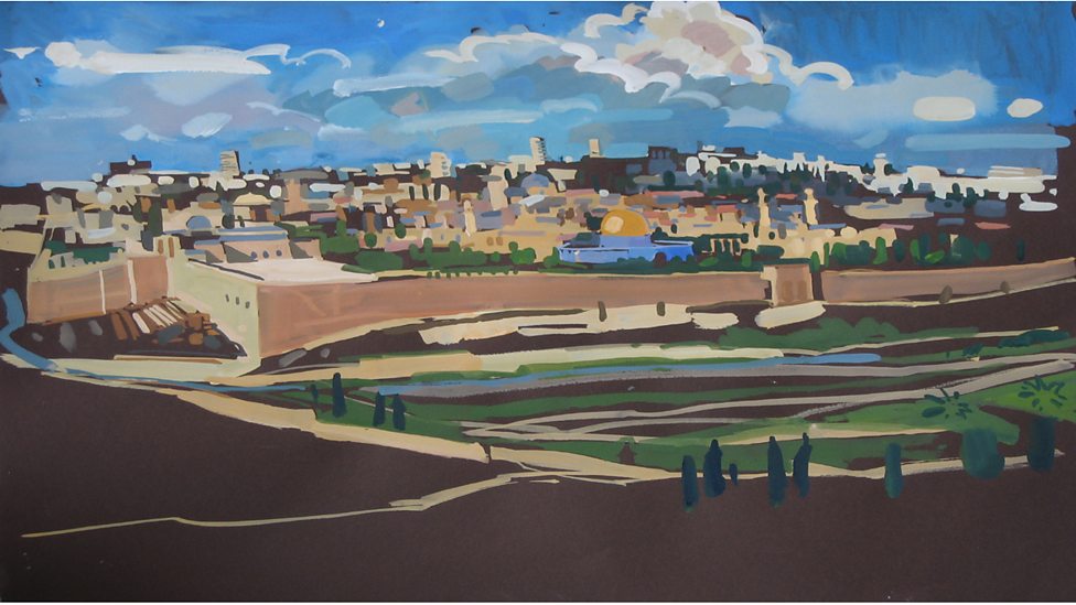 BBC One - Painting the Holy Land, Lachlan Goudie's Sketches - Jerusalem ...