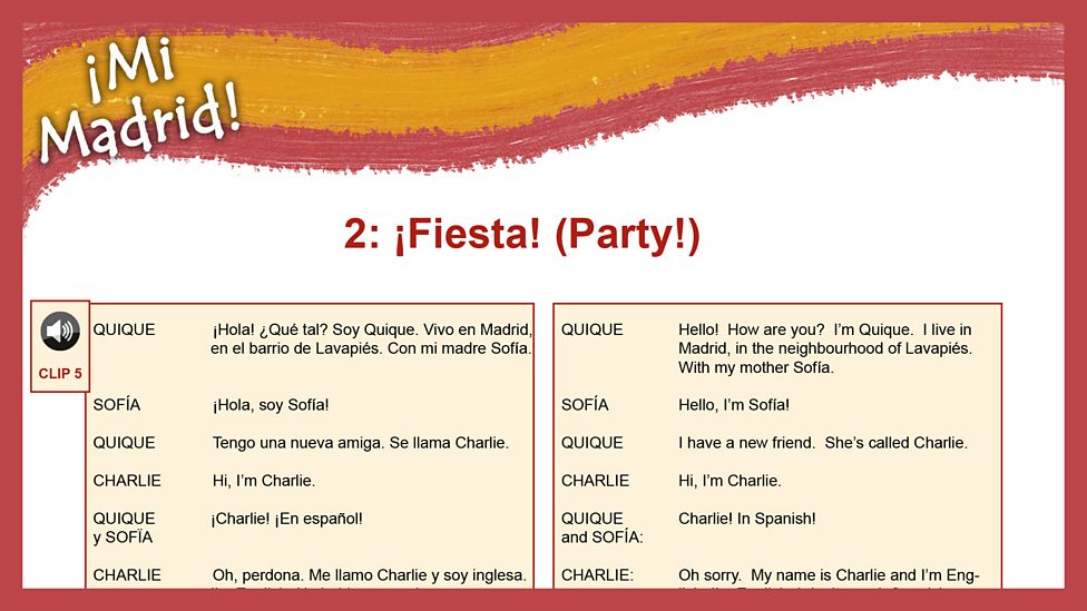 KS2 Spanish - 2: ¡Fiesta! (Party!) - BBC Teach