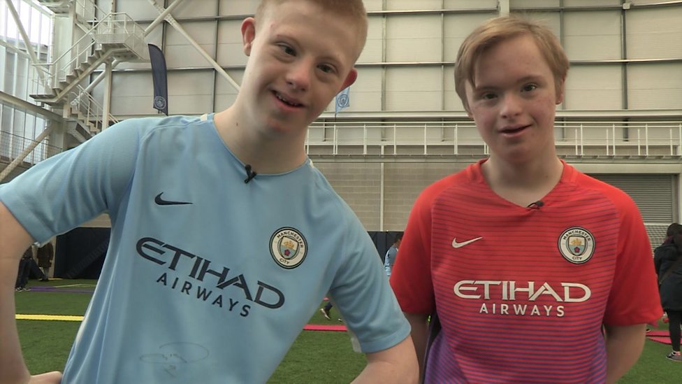 Dan and DJ are part of a football club for Down's Syndrome players ...