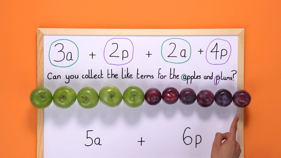 WATCH: How to collect like terms in algebra - BBC Bitesize