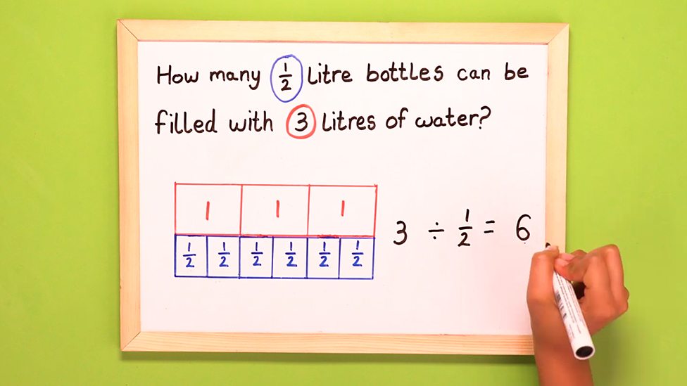 How to divide by a fraction using bar models - BBC Bitesize