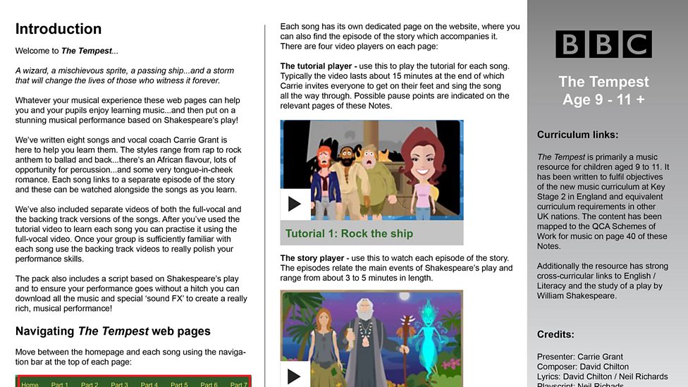 KS2 Music: The Tempest - BBC Teach