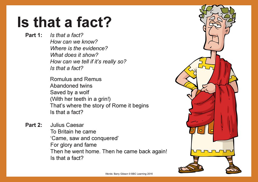 Rocking Romans! Songs. 2: Is that a fact? - BBC Teach