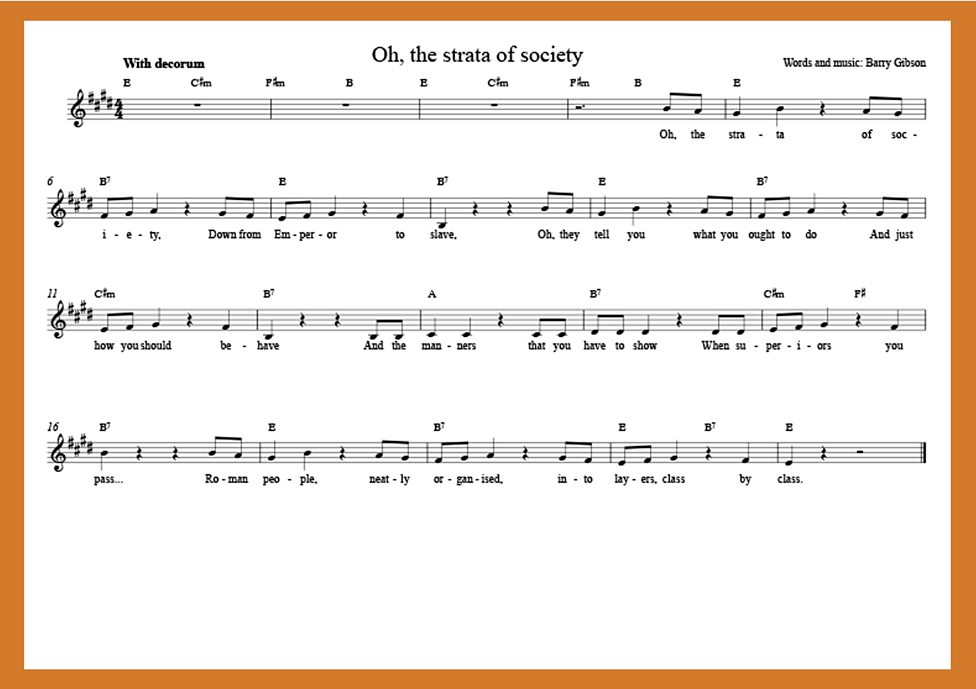 Rocking Romans! Songs. 4: Oh, the strata of society - BBC Teach