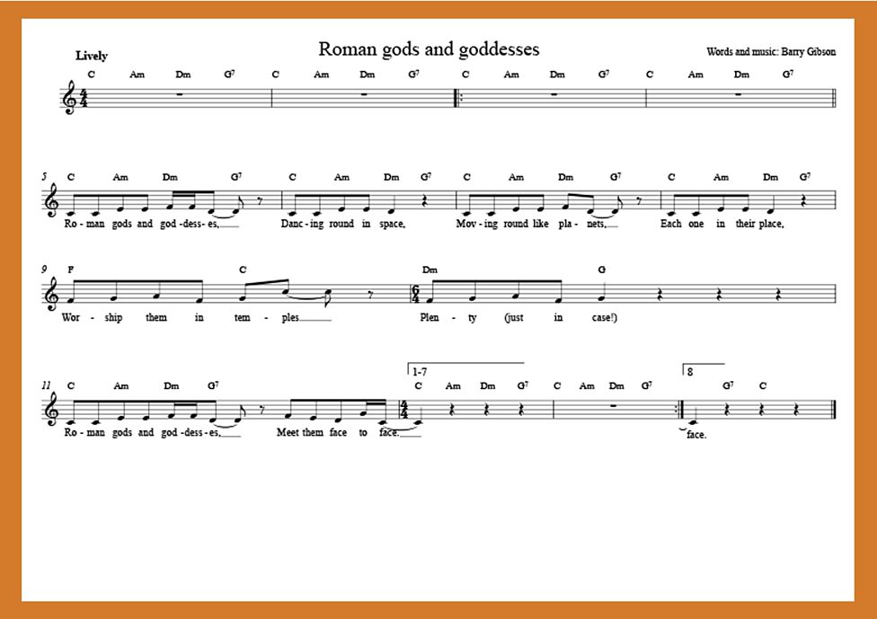 Rocking Romans! Songs. 6: Roman gods and goddesses - BBC Teach