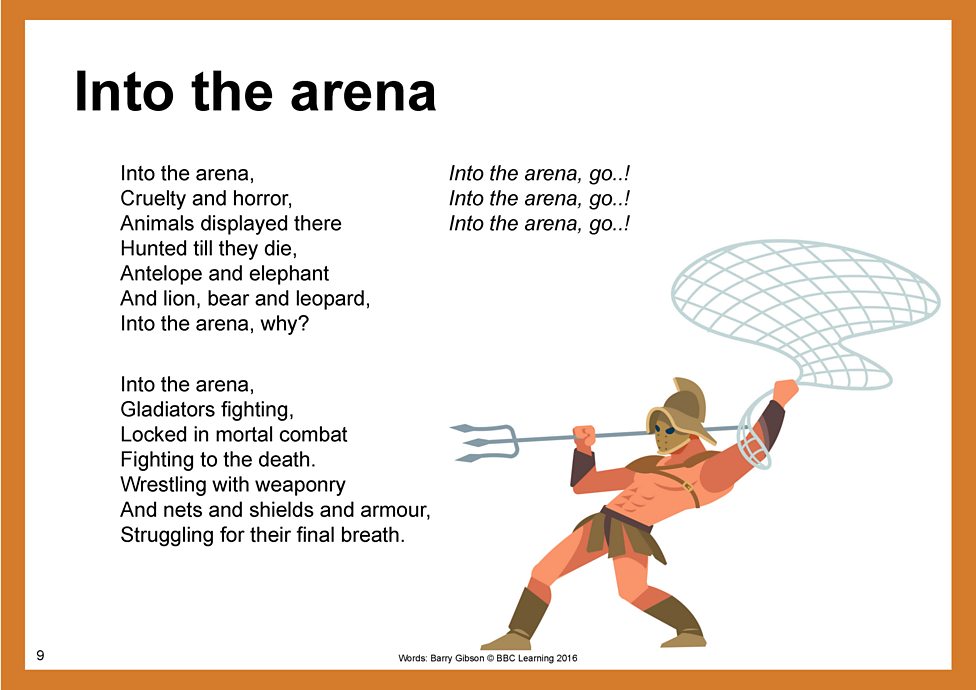 Rocking Romans! Songs. 7: Gladiators - Into the arena - BBC Teach