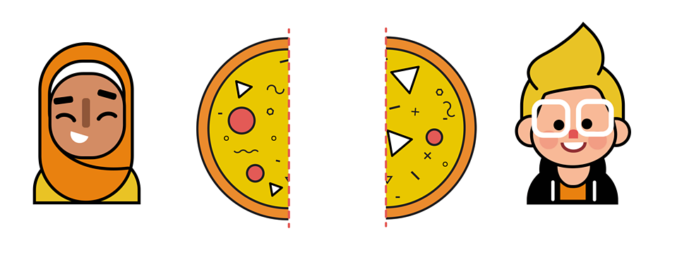 Finding a half of shapes - Maths - Learning with BBC Bitesize - BBC ...