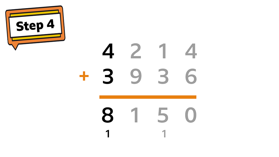 Add numbers with up to 4 digits together - Maths - Learning with BBC ...