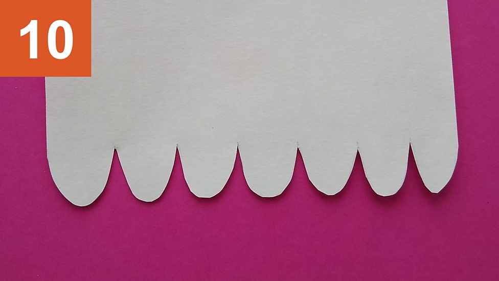 Make paper fringes - scallops - BBC Bitesize