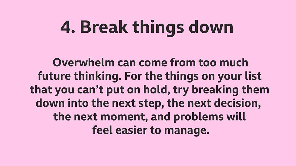How to manage if you're feeling overwhelmed - BBC Bitesize