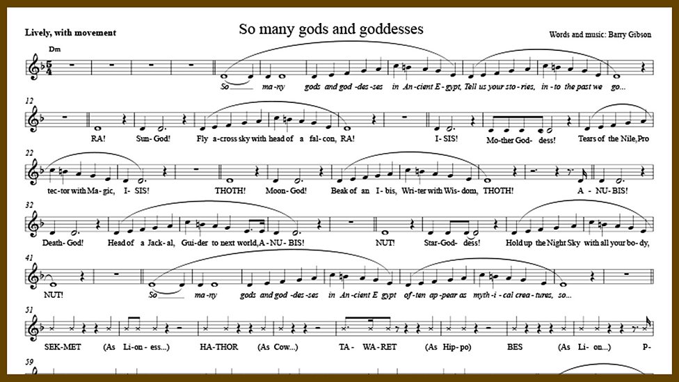 KS2 Music: Ancient Egypt. Song: 'So many gods and goddesses' - BBC Teach
