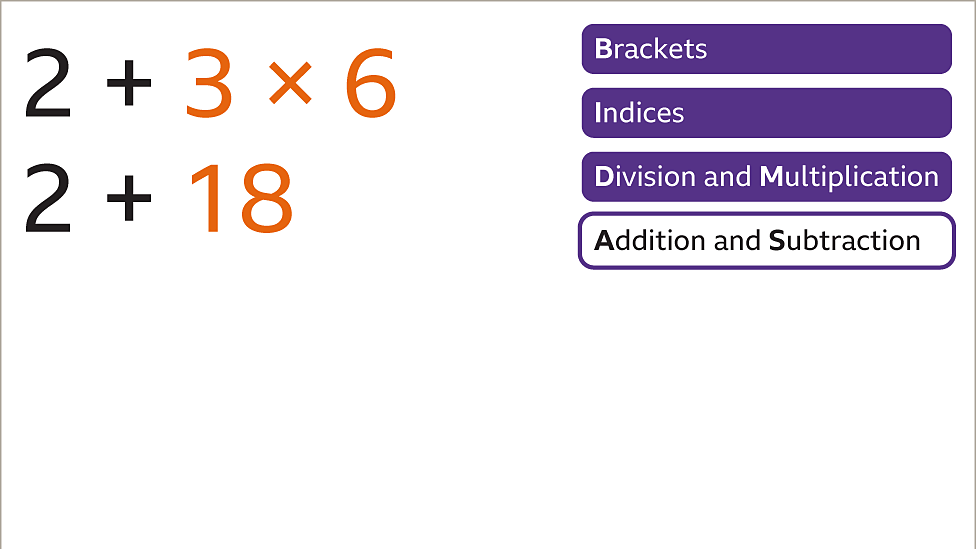Order of operations using BIDMAS – KS3 Maths – BBC Bitesize