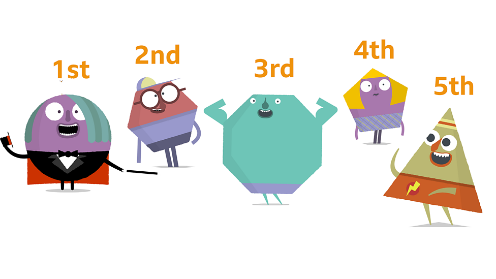 Ordinal numbers - Maths - Learning with BBC Bitesize