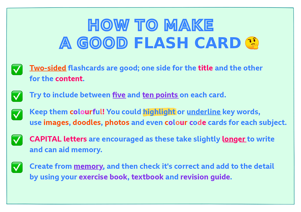 Why you might be using flashcards wrong - BBC Bitesize