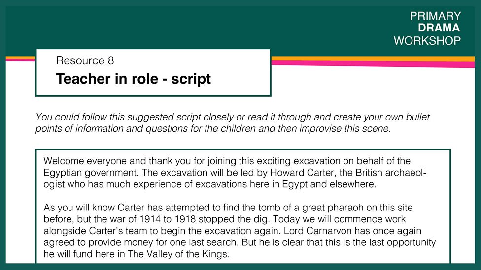 Primary Drama Workshop. 3: Concluding a drama. - BBC Teach
