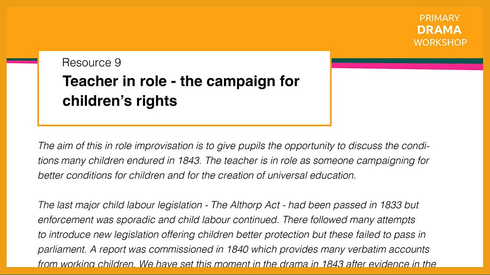 Primary Drama Workshop. 2: Continuing a drama. - BBC Teach