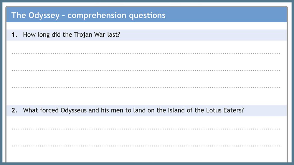 Ancient Greek mythology: 10. The Odyssey - BBC Bitesize